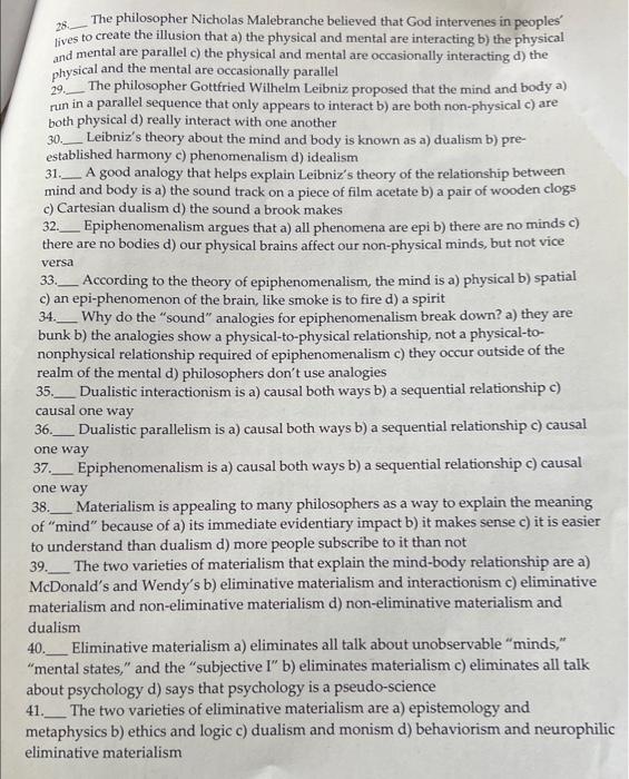 PHI 201 Introduction to Philosophy Test 3: Chapter 5 | Chegg.com