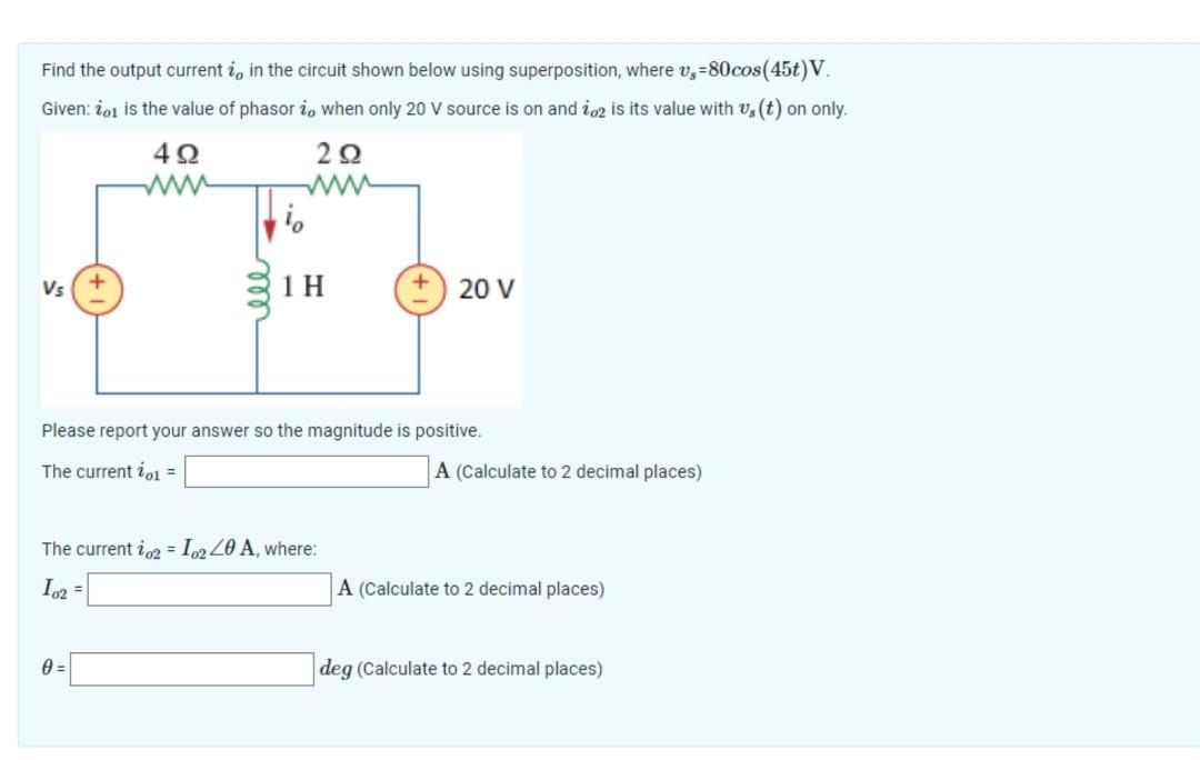 Solved Find the output current io in the circuit shown below | Chegg.com