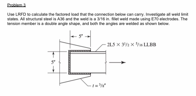 Solved Use LRFD to calculate the factored load that the | Chegg.com
