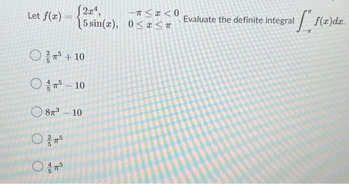 Solved Let f(x) 25 F ① 275 + 10 15-10 873 - 10 ) ㅠㅠ (2x4, | Chegg.com