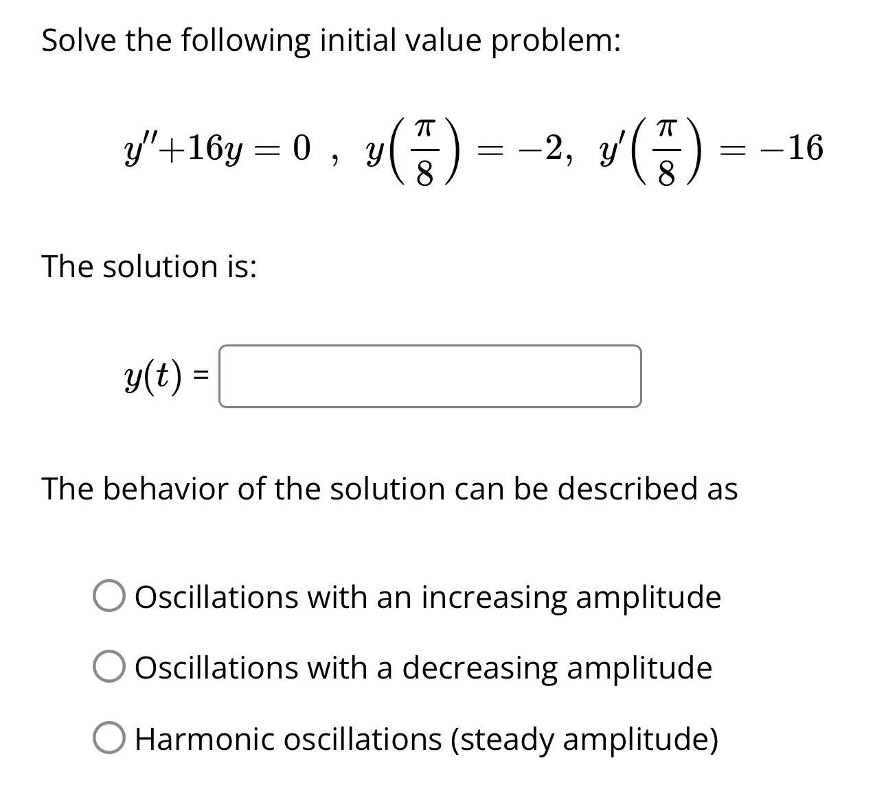 Solved Solve The Following Initial Value 2373