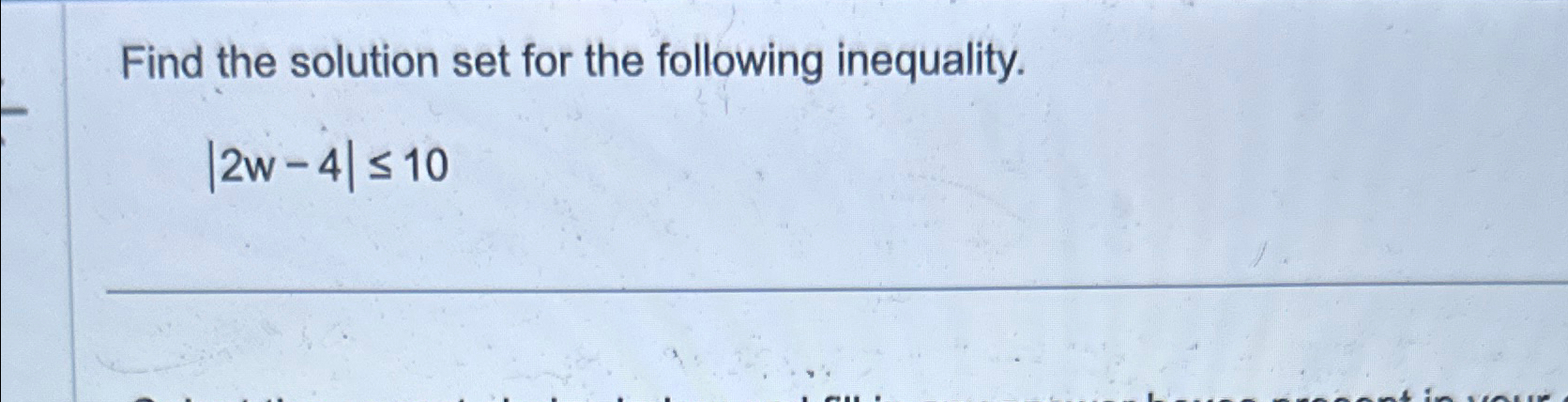 Solved Find the solution set for the following | Chegg.com