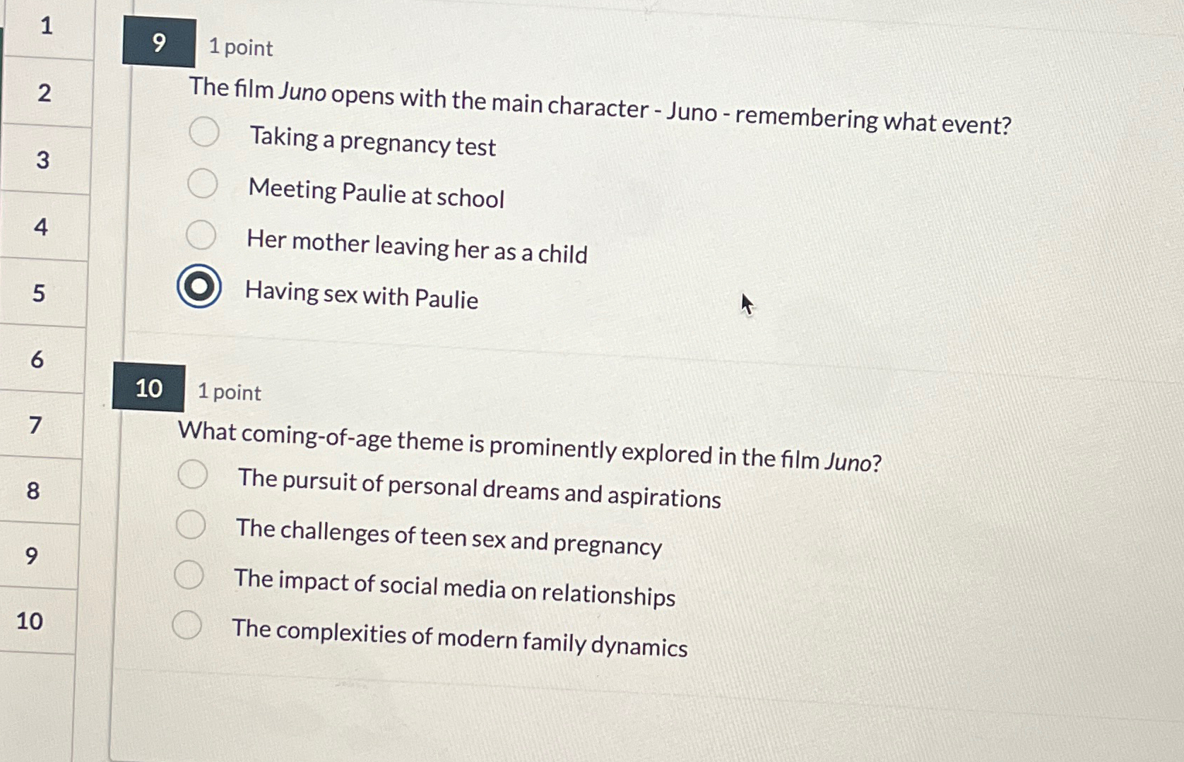 91 ﻿pointThe film Juno opens with the main character | Chegg.com