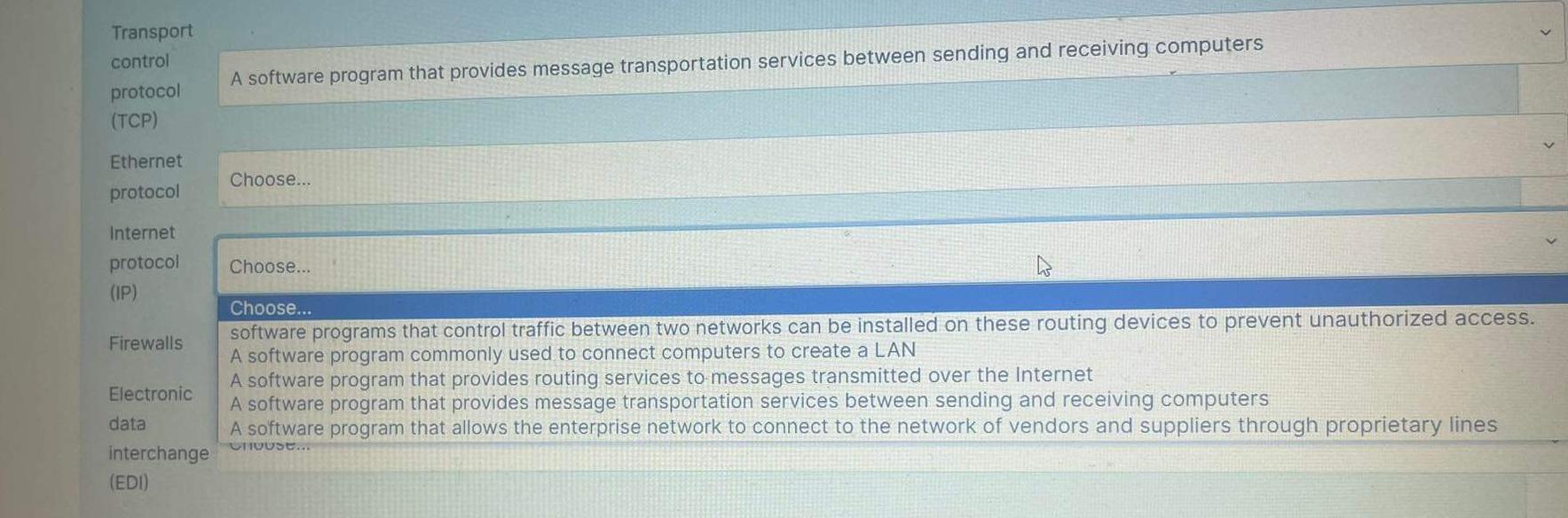 Solved Transport control protocol (TCP)Ethernet | Chegg.com