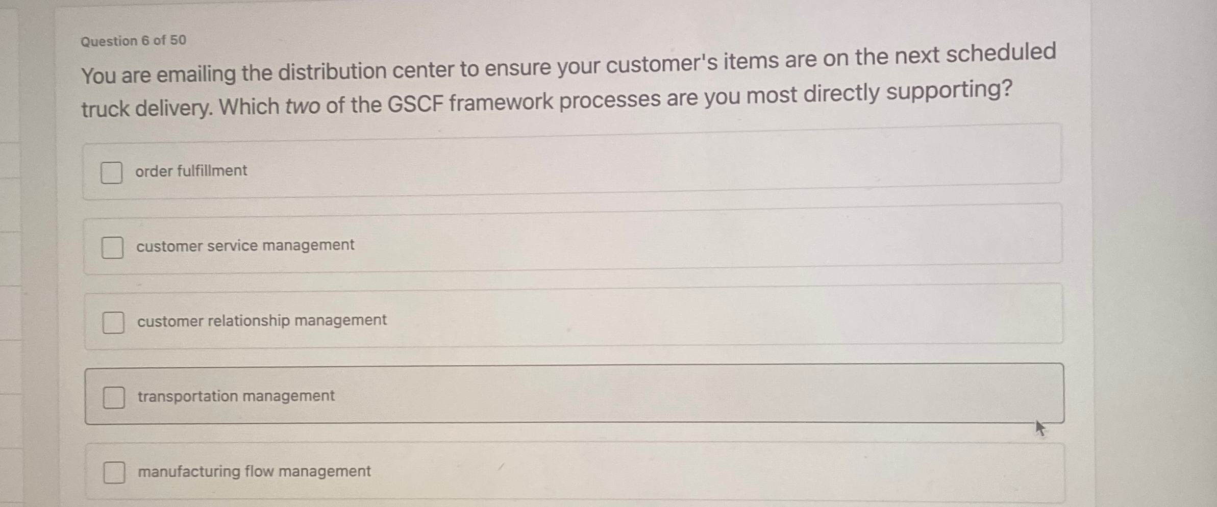 Solved Question 6 ﻿of 50You are emailing the distribution | Chegg.com