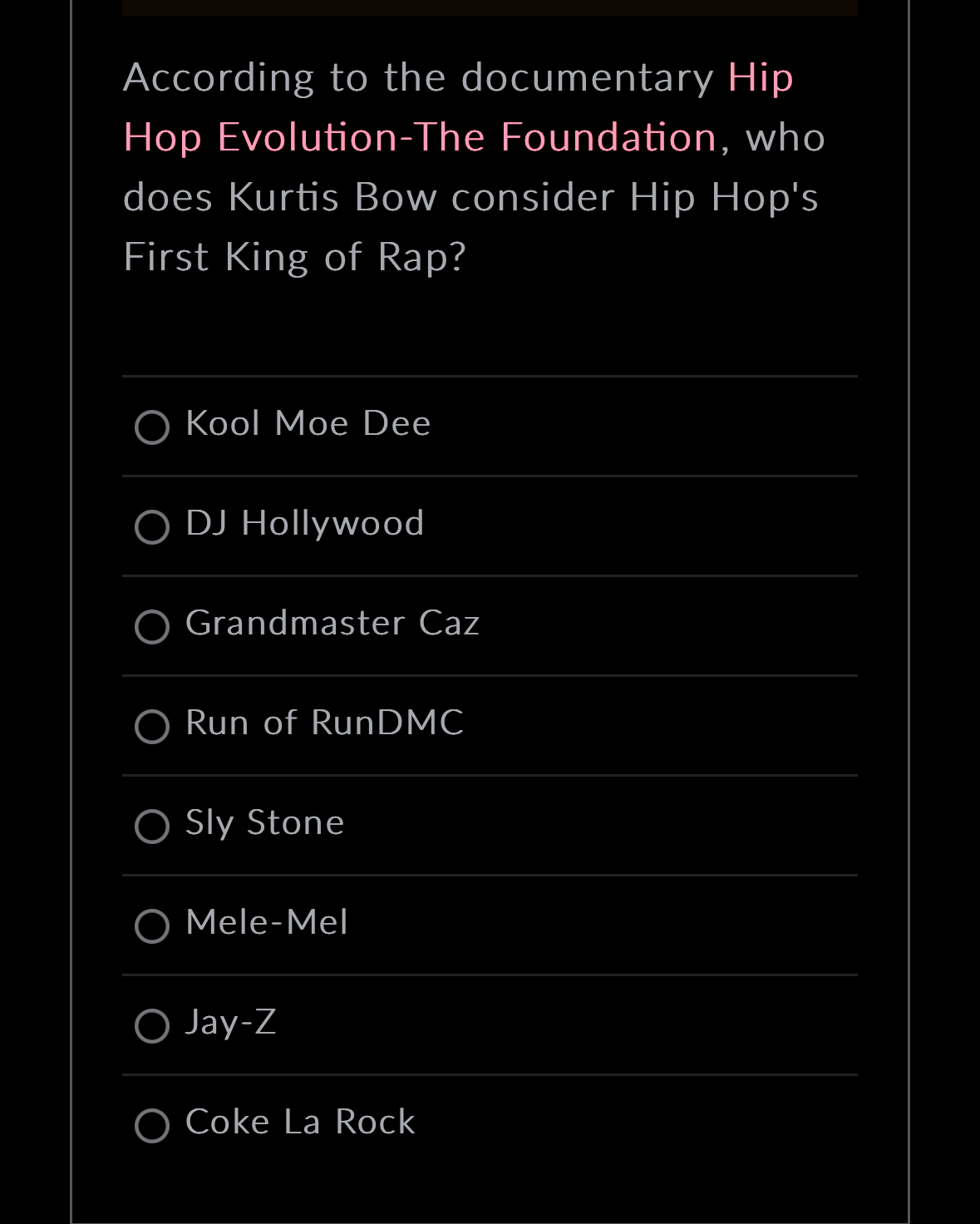 Solved According to the documentary Hip Hop Evolution-The | Chegg.com