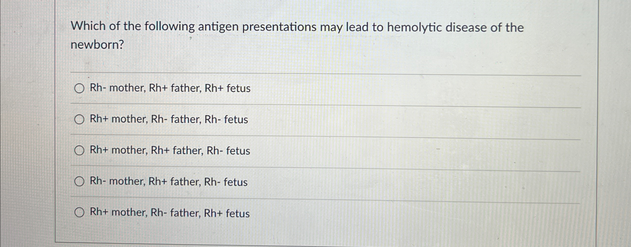 Solved Which of the following antigen presentations may lead | Chegg.com