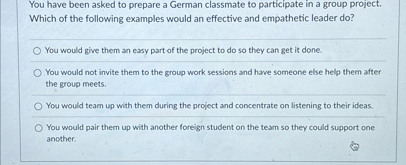 Solved You have been asked to prepare a German classmate to | Chegg.com