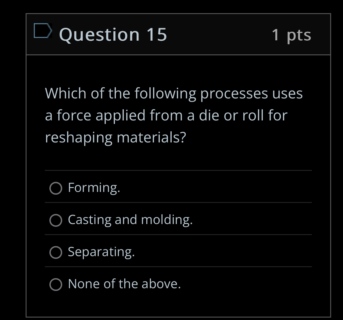 Solved Question 15Which of the following processes usesa | Chegg.com