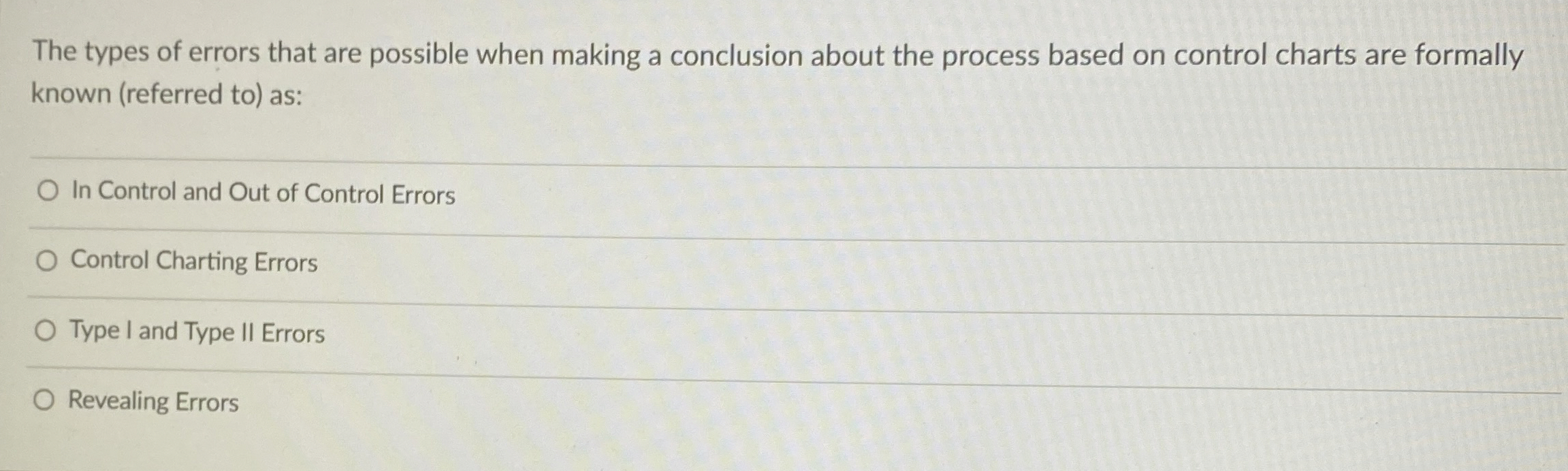 Solved The types of errors that are possible when making a | Chegg.com