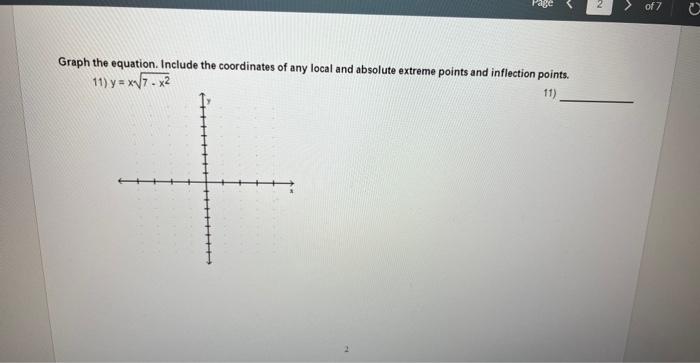 Solved Graph the equation. Include the coordinates of any | Chegg.com