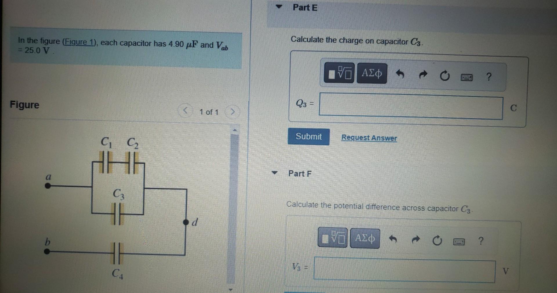 Solved In the figure (Figure 1), each capacitor has 4.90μF | Chegg.com