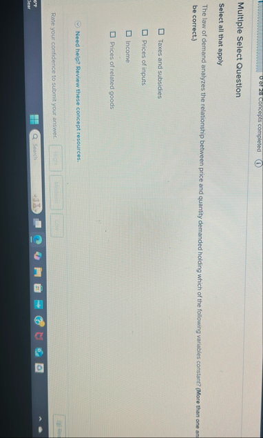 Solved 0 ﻿of 28 ﻿Concepts completed(i)Multiple Select | Chegg.com