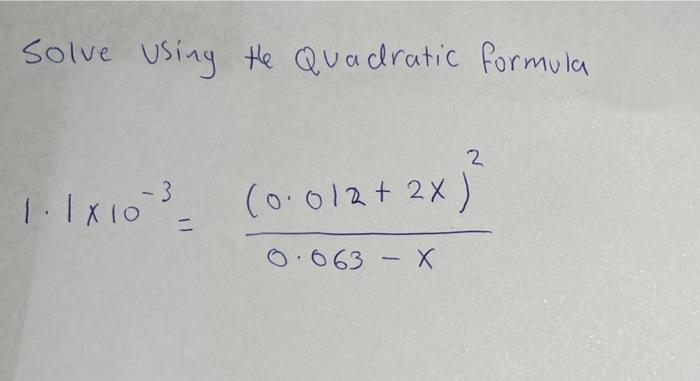 Solved Solve using the Quadratic formula | Chegg.com