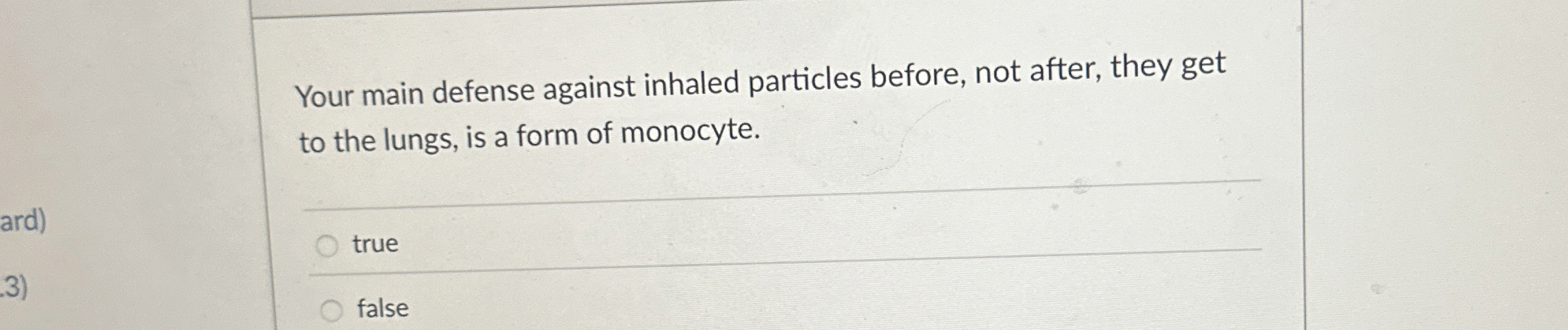 Solved Your main defense against inhaled particles before, | Chegg.com