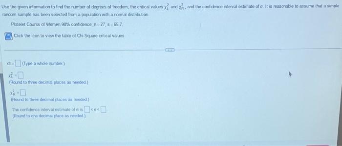 Solved Use the given intormation to lind the number of | Chegg.com