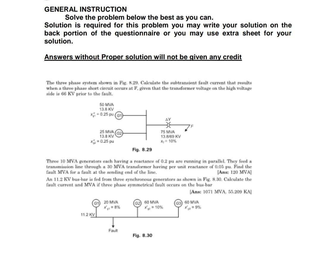 Solved GENERAL INSTRUCTION Solve the problem below the best | Chegg.com