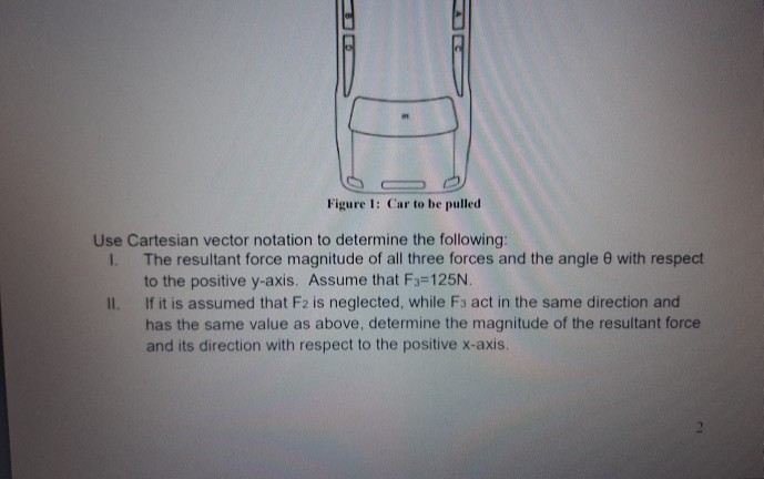 Solved Question 1 (116) A static car is to be pulled by | Chegg.com