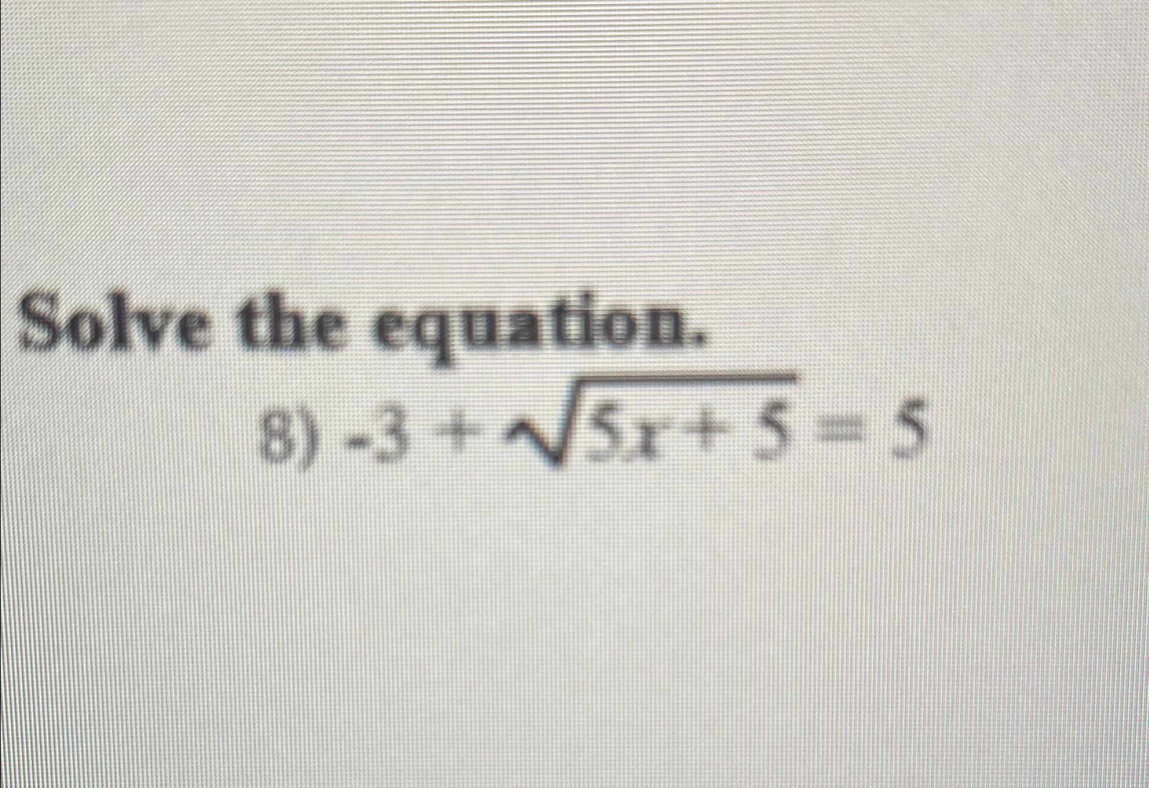 Solved Solve The Equation 3 5x 52 5 Chegg