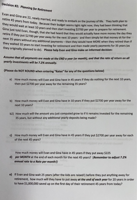 Solved retire 45 years from today. Because their budget | Chegg.com