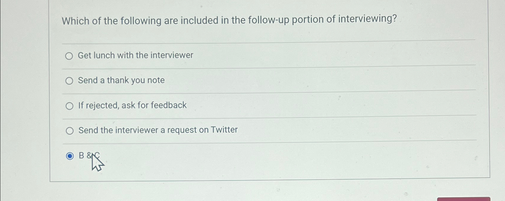 Solved Which of the following are included in the follow-up | Chegg.com