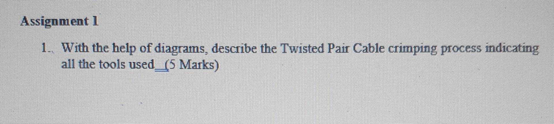 Solved 1. With the help of diagrams, describe the Twisted | Chegg.com