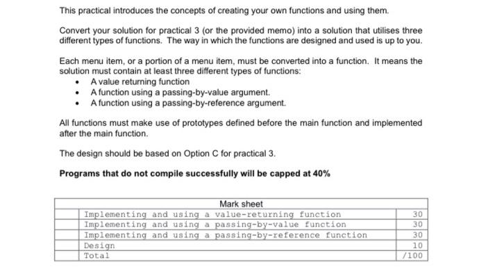 Solved This practical introduces the concepts of creating | Chegg.com