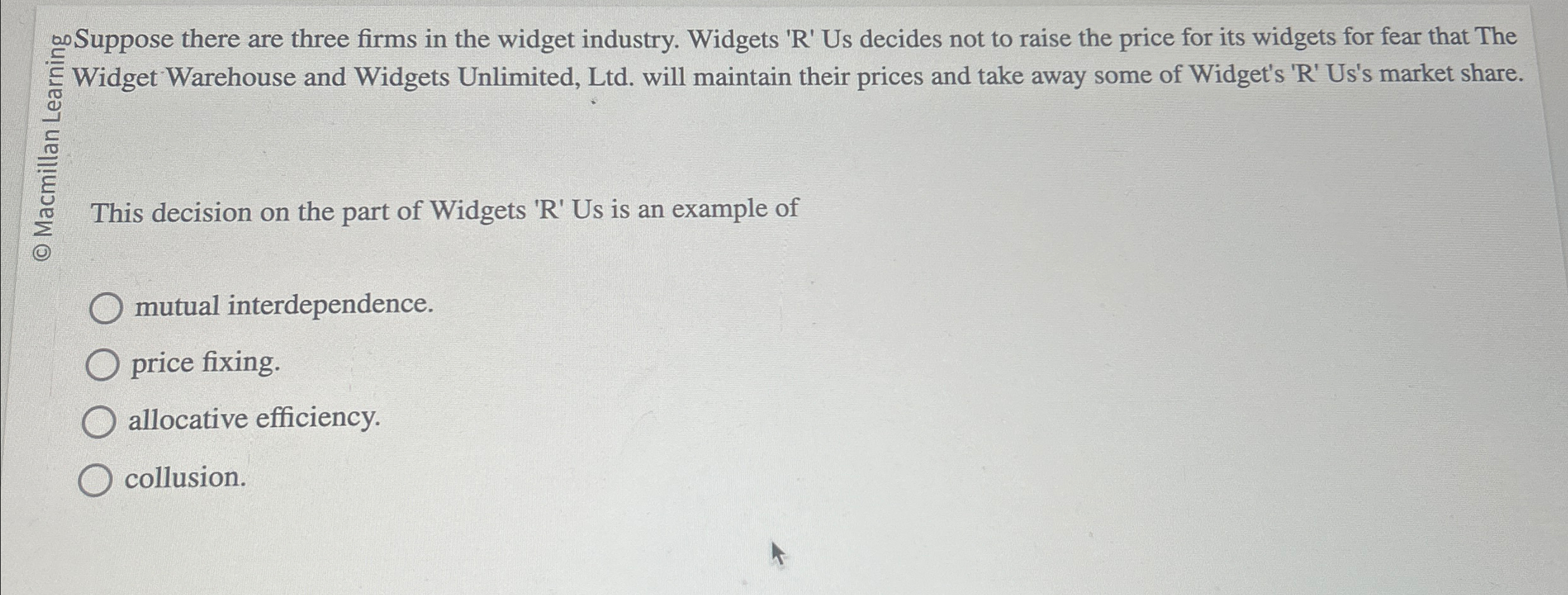 Solved ?00 ﻿Suppose there are three firms in the widget | Chegg.com