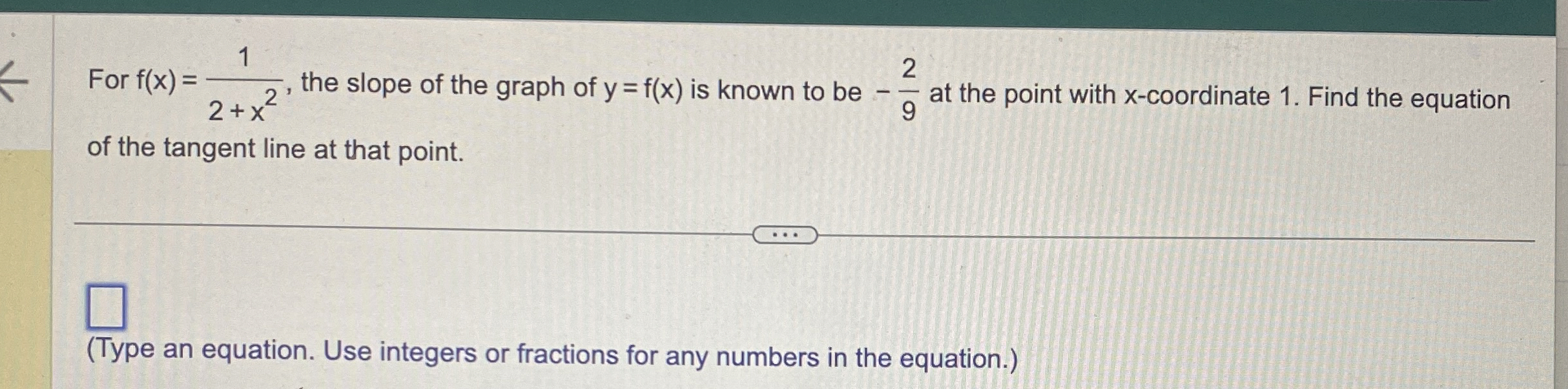 Solved For f(x)=12+x2, ﻿the slope of the graph of y=f(x) ﻿is | Chegg.com