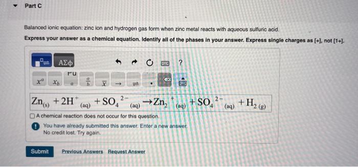 Solved Balanced ionic equation: a precipitate of barium | Chegg.com
