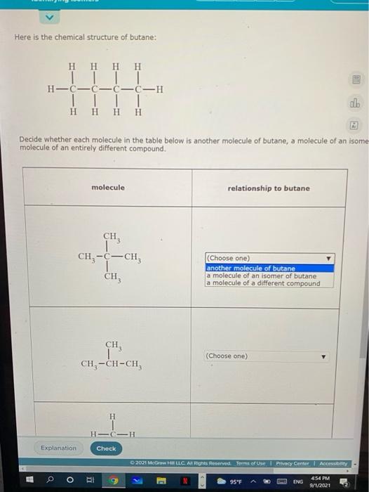 Solved Here is the chemical structure of butane: Η Η Η Η TL | Chegg.com