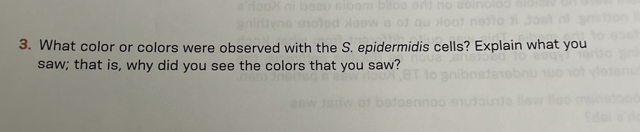 Solved What color or colors were observed with the S. | Chegg.com