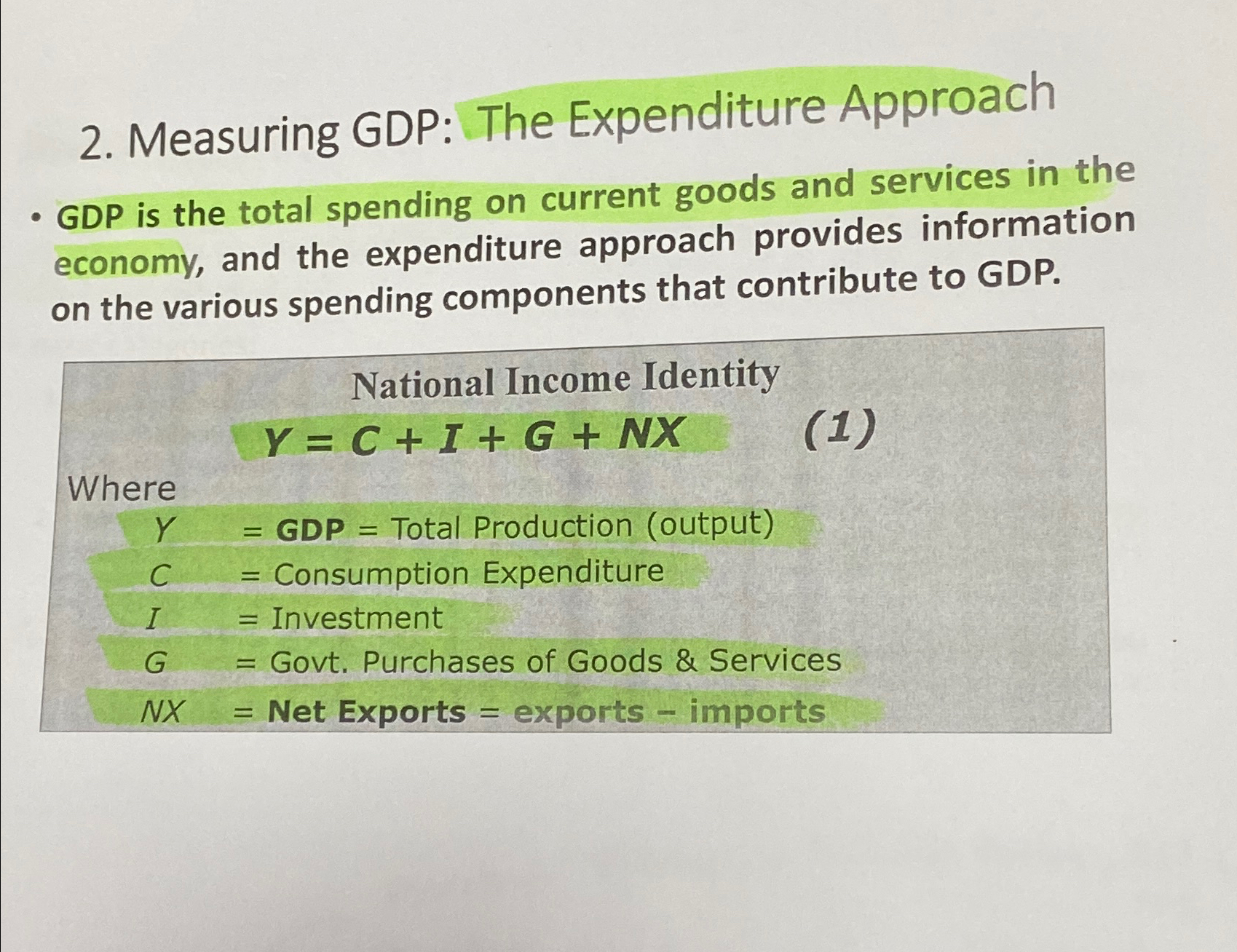 Solved Measuring GDP: The Expenditure ApproachGDP is the | Chegg.com
