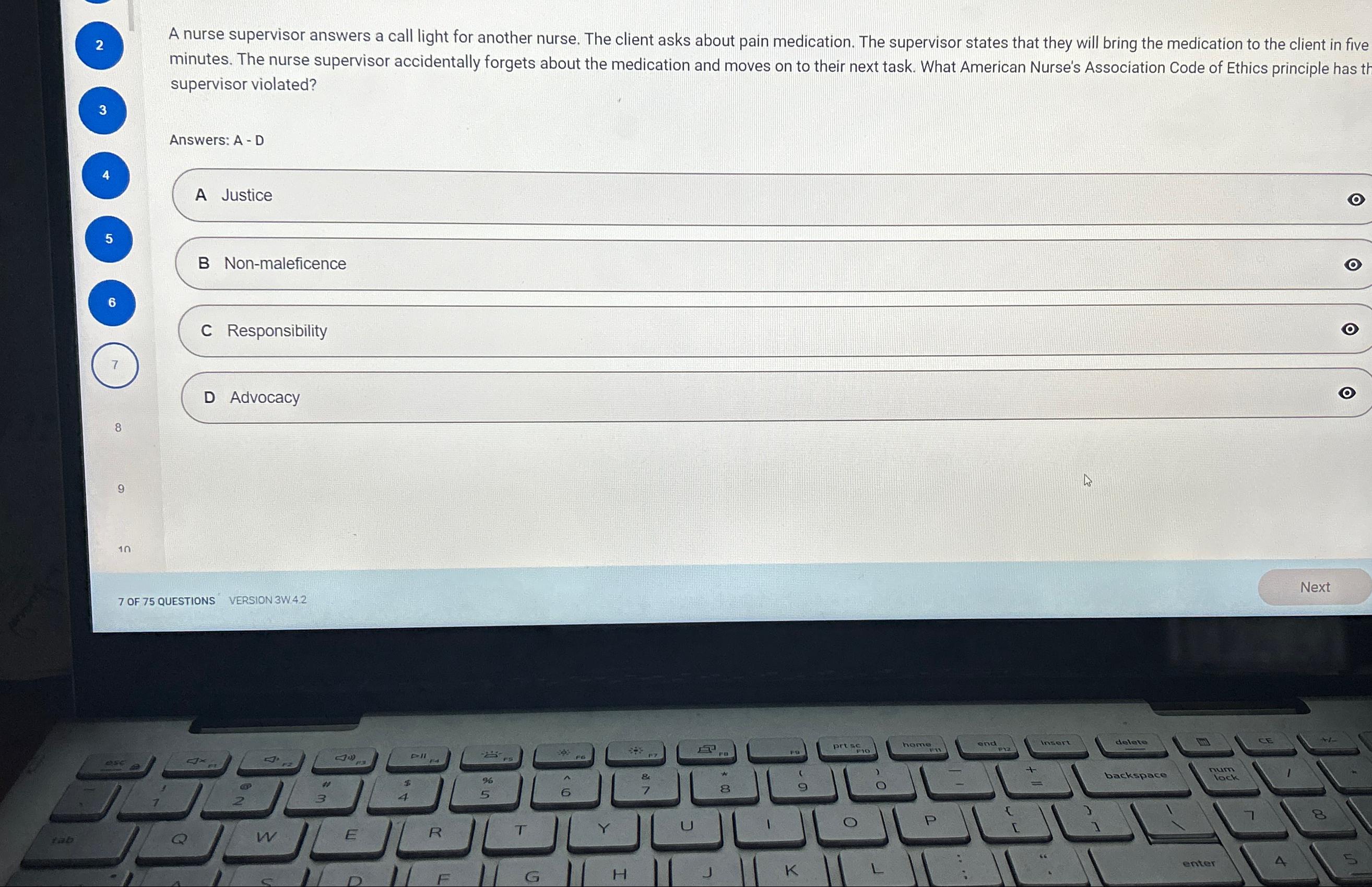 Solved 2A nurse supervisor answers a call light for another | Chegg.com