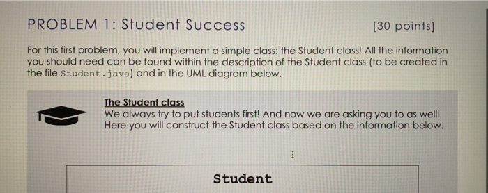 Solved PROBLEM 1: Student Success (30 points) For this first | Chegg.com