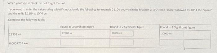 Solved When you type in blank, do not forget the unit. If | Chegg.com