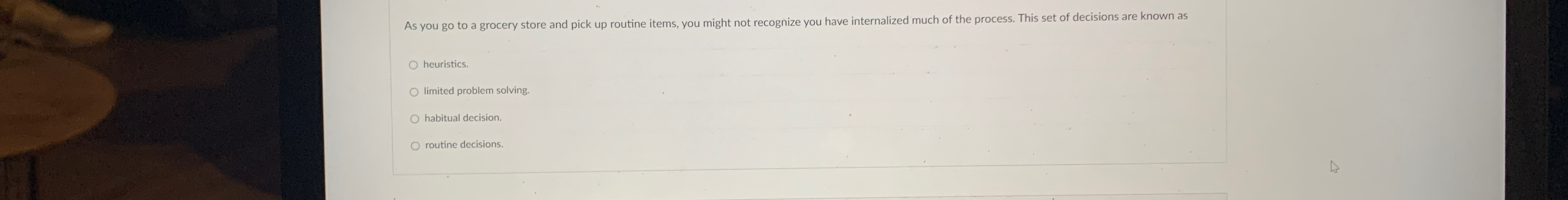 Solved As you go to a grocery store and pick up routine | Chegg.com