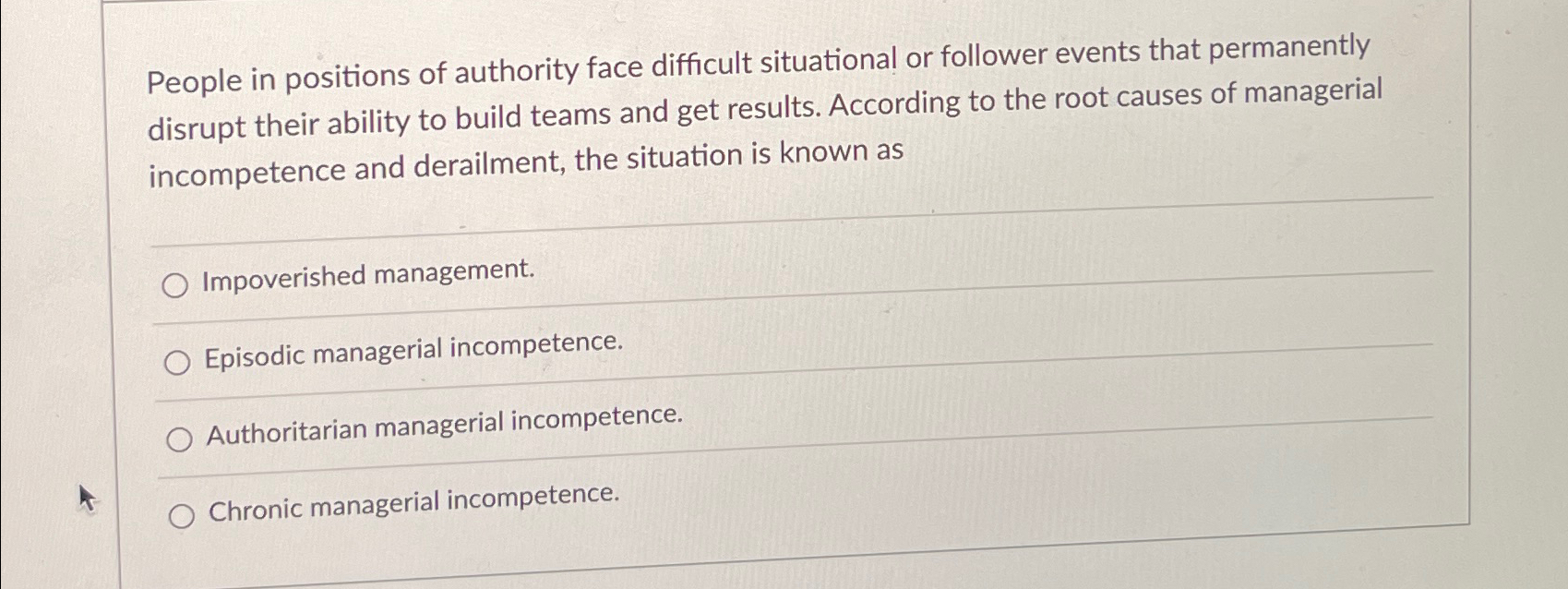 Solved People in positions of authority face difficult | Chegg.com