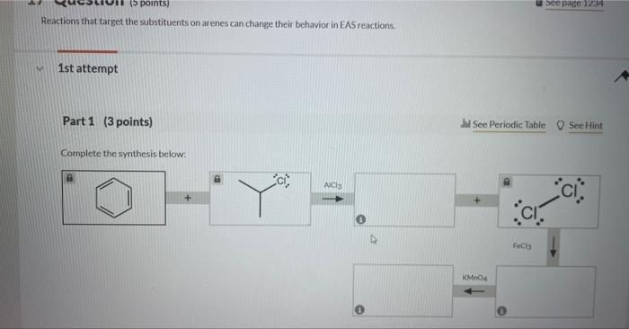 Solved Reactions that target the substituents on arenes can | Chegg.com