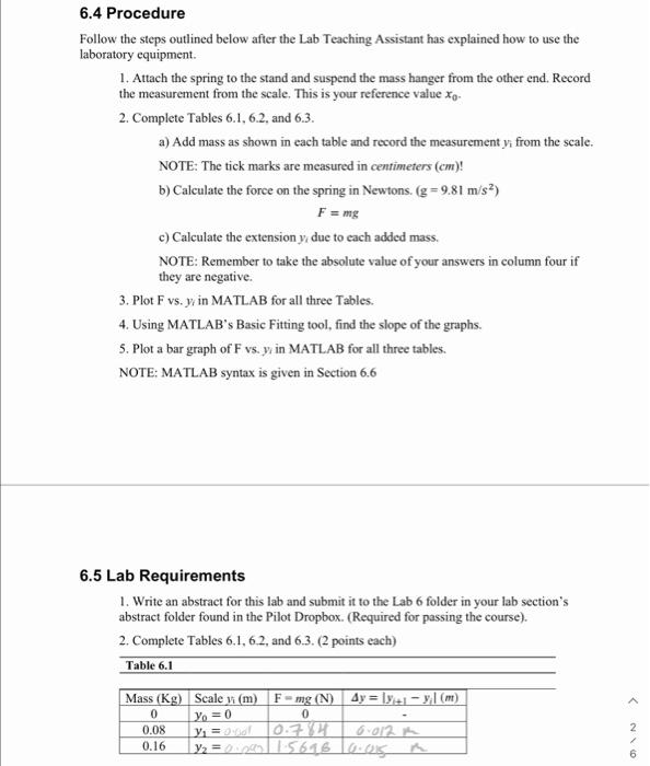Solved 3. Plot F vs. yi in MATLAB for all three Tables. 4. | Chegg.com
