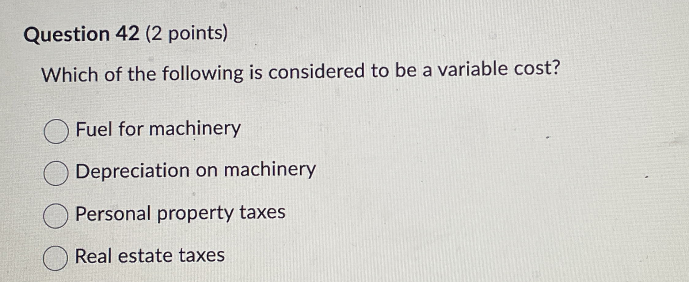 Question 42 (2 ﻿points)Which of the following is | Chegg.com