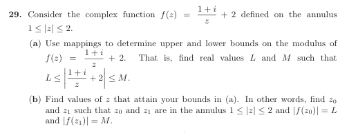 Solved Consider the complex function f(z)=1+iz+2 ﻿defined on | Chegg.com