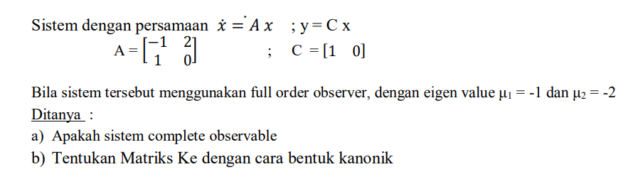 Sistem dengan persamaan | Chegg.com