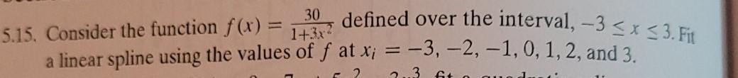 Solved defined over the interval, -3