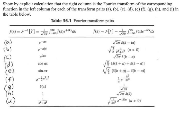 Solved Show by explicit calculation that the right column is | Chegg.com