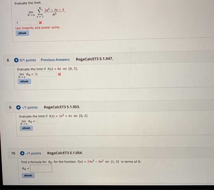 Solved Evaluate the limit. im Č 252 – 45 - 4 Use linearity | Chegg.com