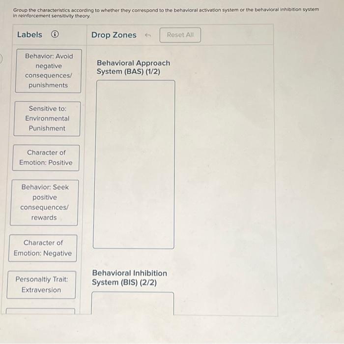 Solved Group the characteristics according to whether they | Chegg.com