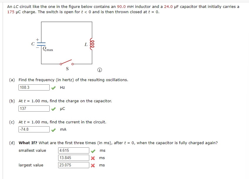 Solved An LC ﻿circuit like the one in the figure below | Chegg.com