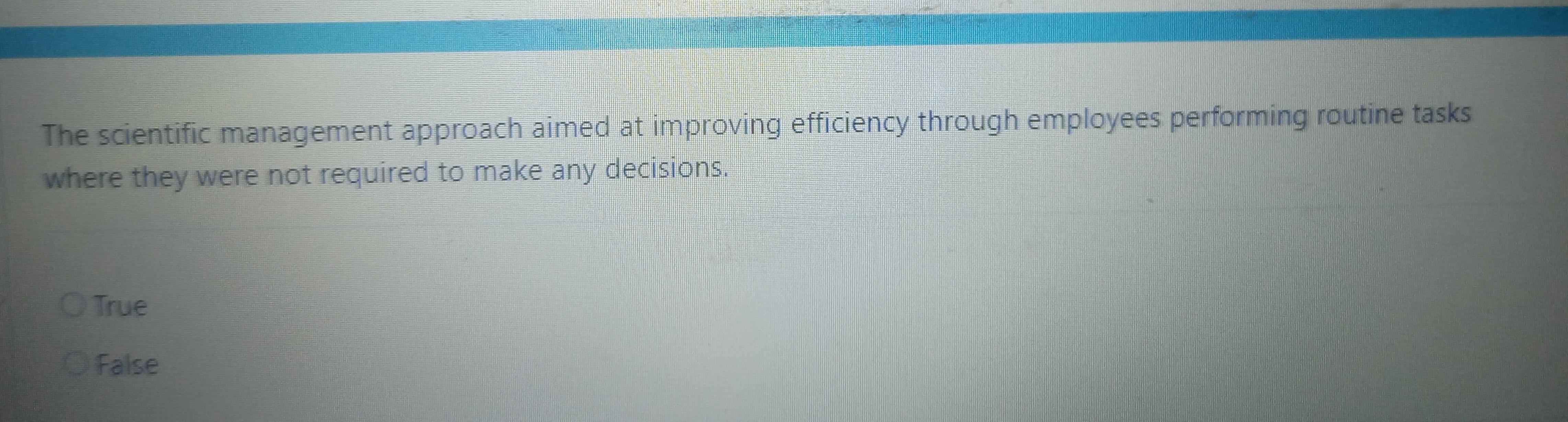 Solved The scientific management approach aimed at improving | Chegg.com