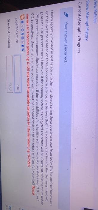 Solved View Policies Show Attempt History Current Attempt in | Chegg.com